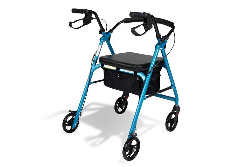Hero Medical 4-Wheeled Mobility Walker – Walking Frame with Rollator ...