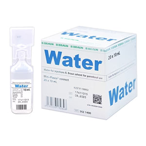 B. Braun Water for Injection, Schedule 0, 10mL Ampoule, 20 Ampoules/Bo ...