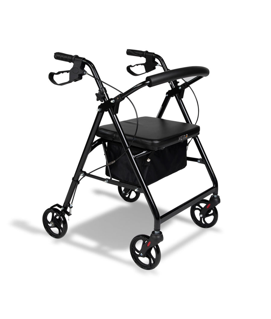 Hero Medical 4-Wheeled Mobility Walker – Walking Frame with Rollator ...