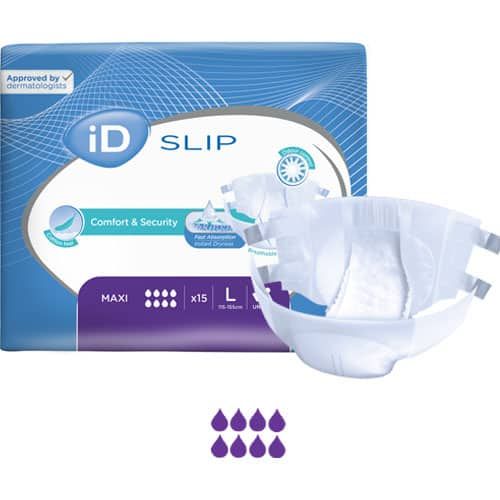 ID Expert All In One Briefs Slip Maxi Large 115-155cm 4500ml Box (45 ...